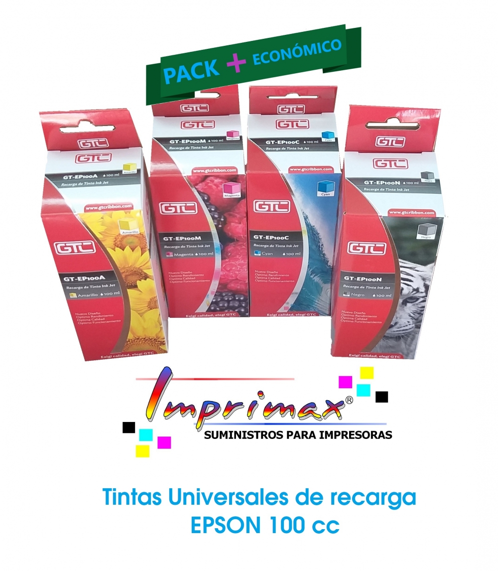 COLOR PACK TINTA UNIVERSAL PREMIUM EPSON 100CC - Tinta a granel de ...
